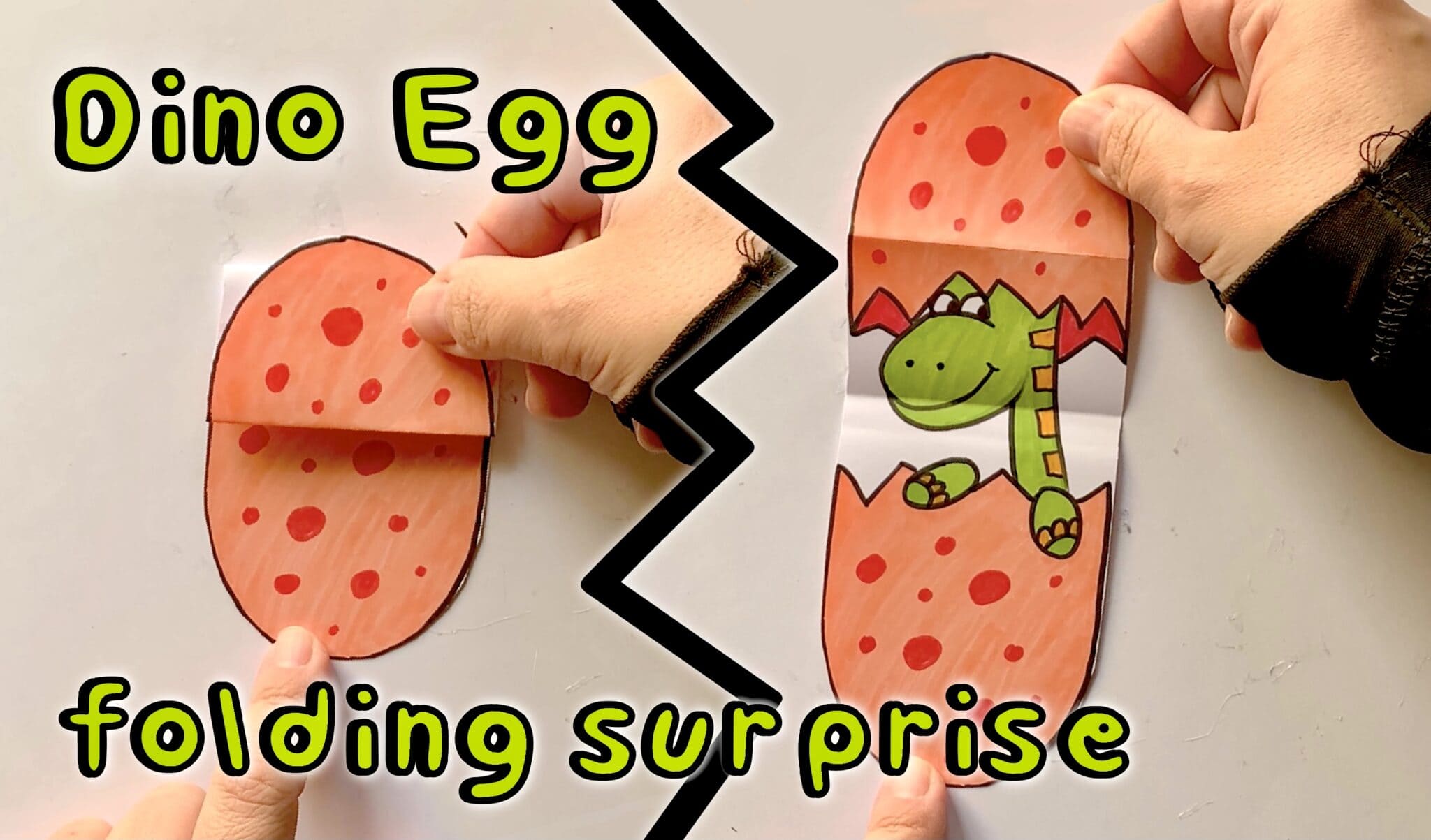 How to draw a Dino Egg Folding Surprise - Ioanna Ladopoulou – Art & Design